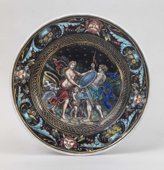 Plate in Limoges enamel - Arcuti Fine Art